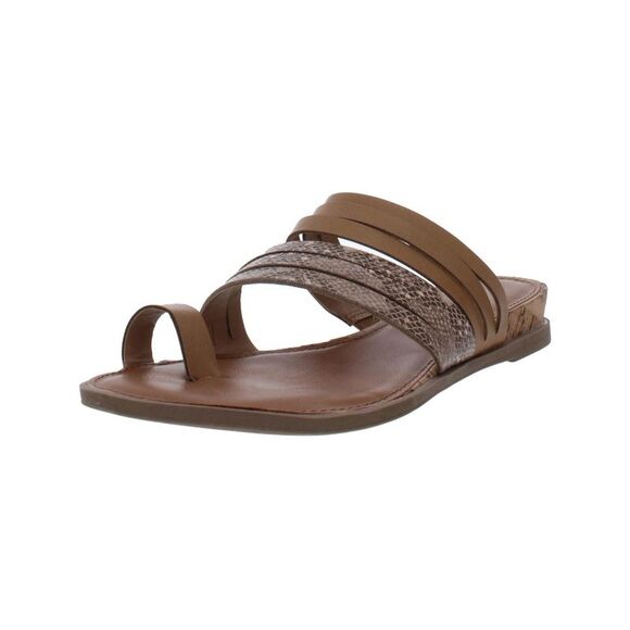 Sun + Stone | Shoes | Sun Stone Womens Brown Snake Strappy Kye Round ...